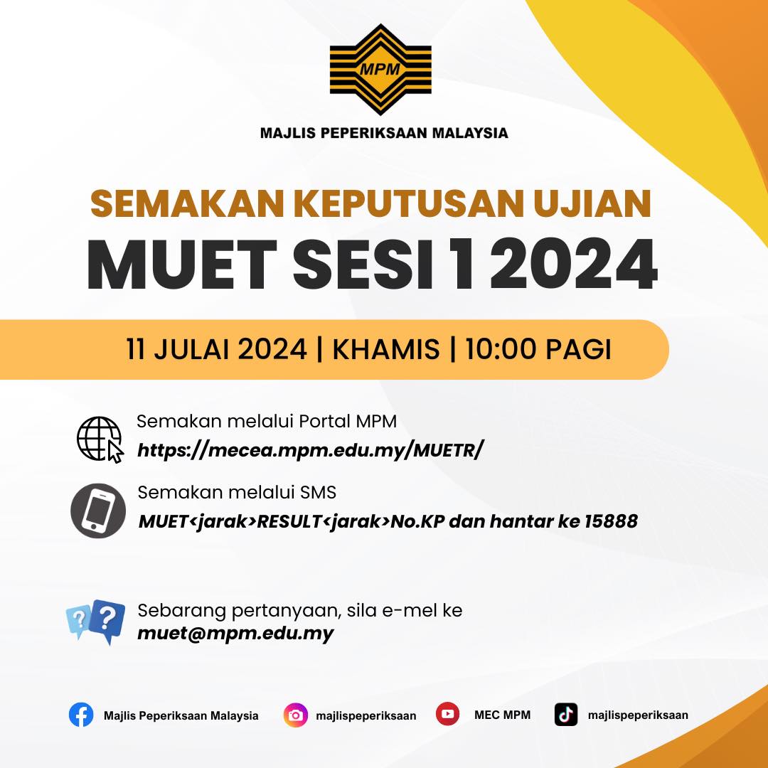 MUET 2024 Result : Sesi 1 Semakan Keputusan Online - Fariz.My